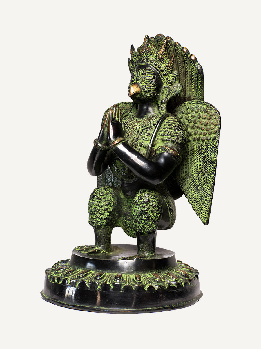 Garuda Devta Viridescent Idol Sculpture – The Verasaa Collections